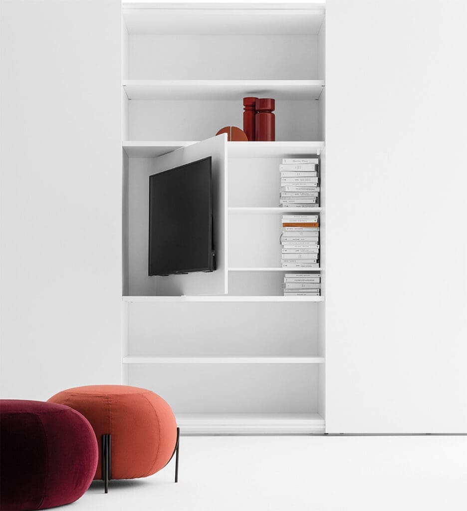 TV module with sliding door - Design Radar